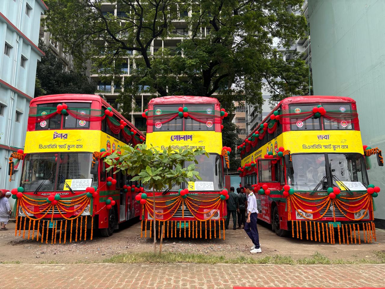Students hop aboard smart buses for safer rides
